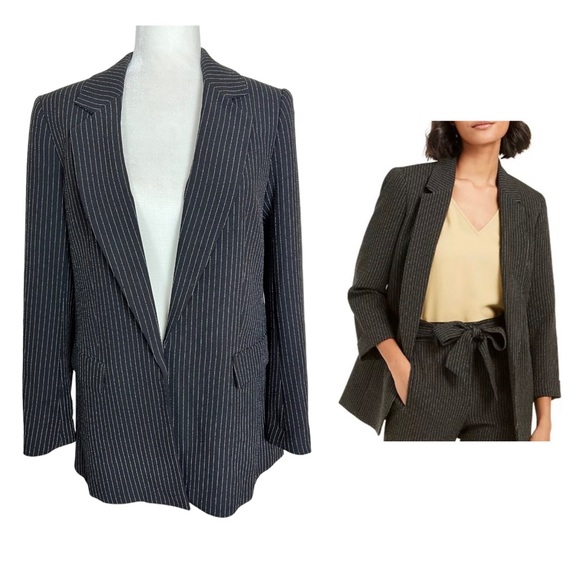 Bar III | Jackets & Coats | Bar Iii Pinstripe Openfront Blazer Size ...